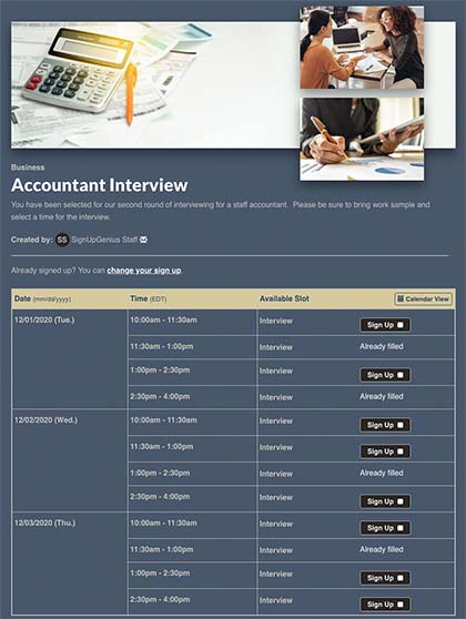 Schedule Employee Interviews with Ease